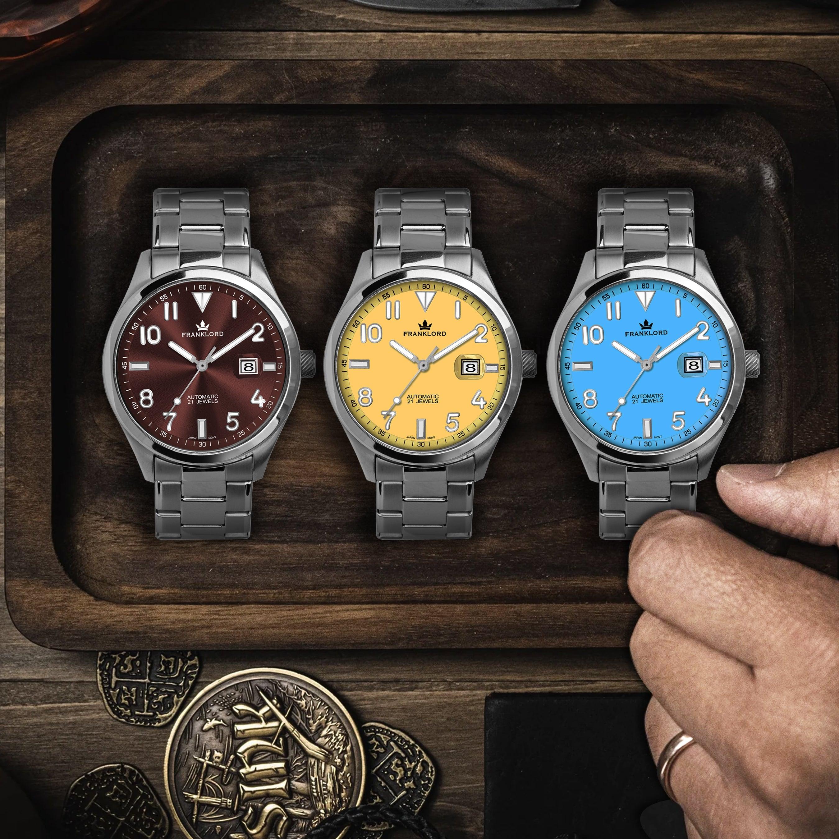 Franklord Regal Sapphire Legacy Steel Luxury Automatic Watches ...